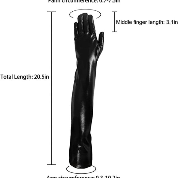 Accessories | Womens Faux Leather Sexy Long Gloves Sexy Wet Look Latex ...